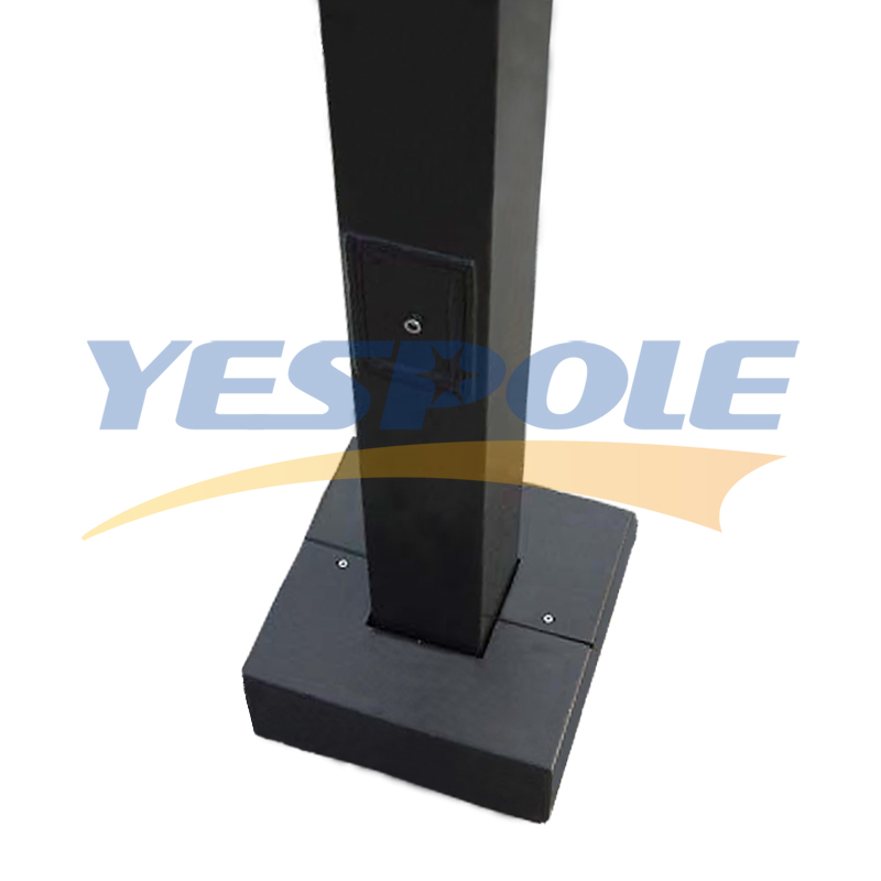 Square Straight Steel light pole