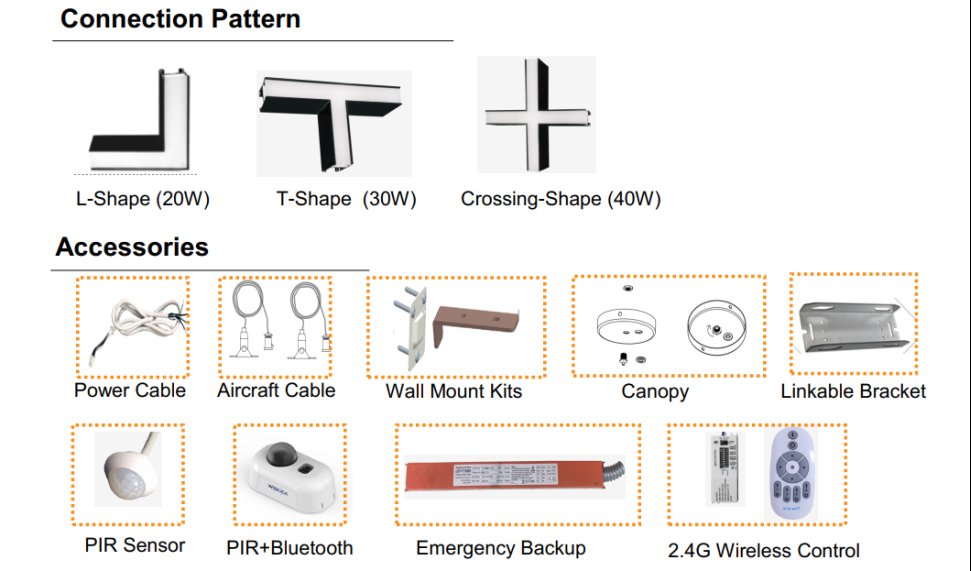 Intelligent Linear Light (BL-2LSUD), 2.4G, Bluetooth, Motion Sensor ...