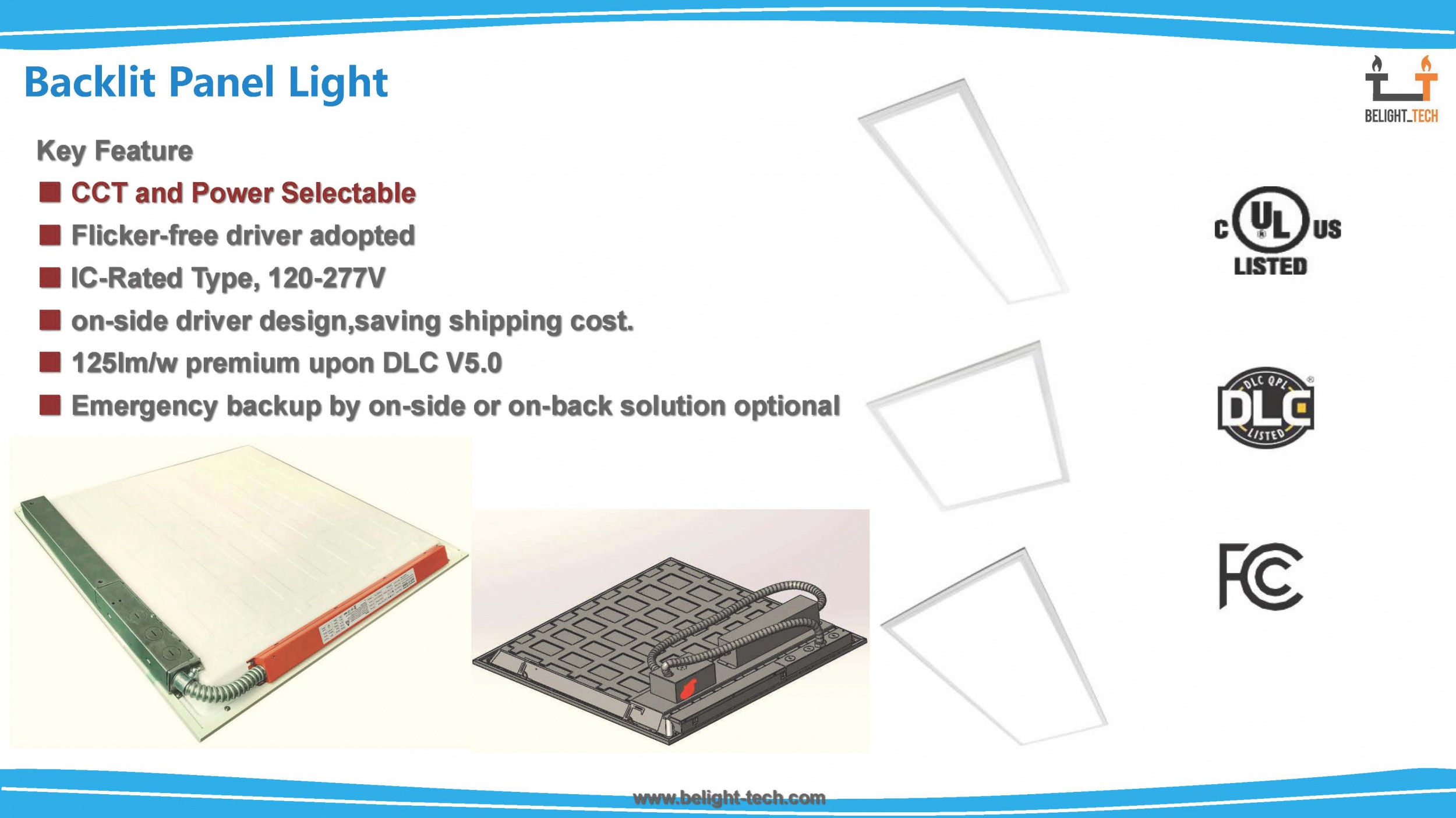 DLC V5.1 premium Backlit Panel Light-Belight
