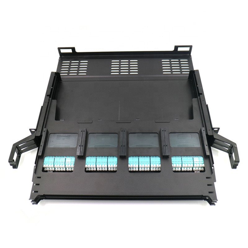 High Density 144 core Fiber Optic MPO/MTP fiber patch panel/ Cassettes ...