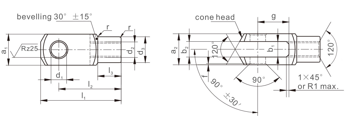 U-Clevises DIN71752 Clevis Joints Supplied by Winson Gas Spring