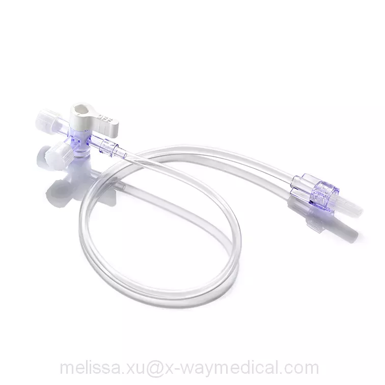 Extension tube with 3-way stopcock, 3-way stopcock connecting tubing