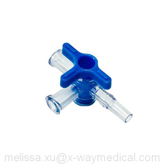 2 female luer locks stopcock with OD 4.0mm ID 2.45mm tubing port ON ...