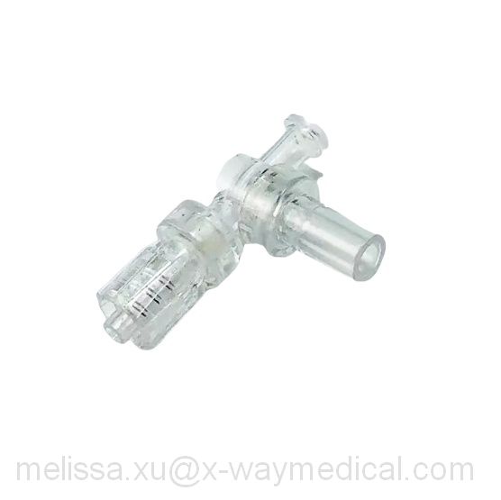 Female male luer lock to 4.0mm tube T valve connector with Non-return ...