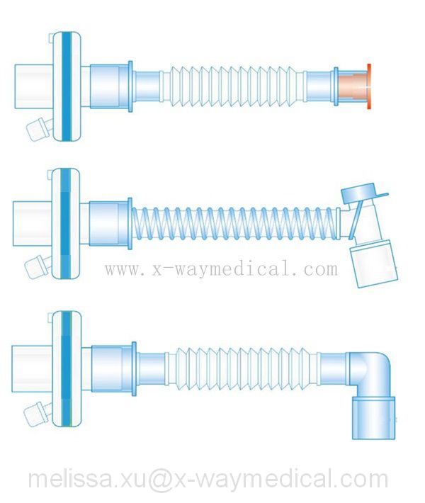 Breathing catheter mount corrugate tube, respiration air oxygen ...