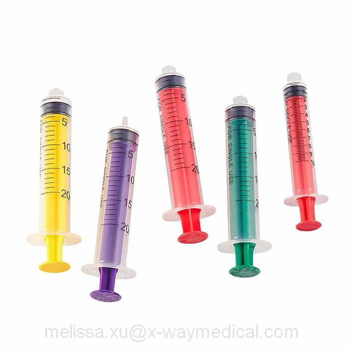 Accurately injection Polypropylene Colored syringe, fluid flow control ...