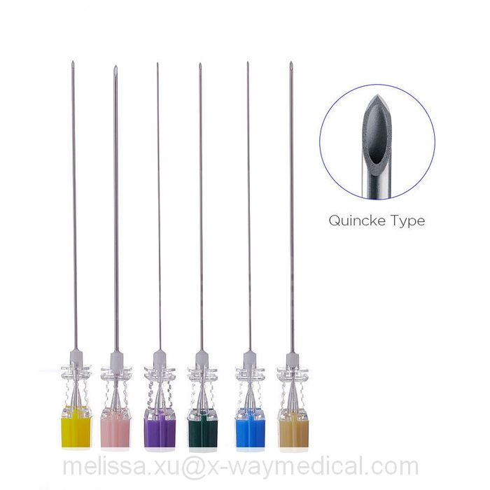 Spinal needle quincke tip with without 20G introducer, subarachnoid ...