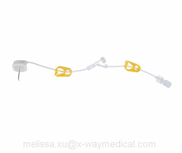 Oncology chemotherapy port safety Huber Needle, antibiotics saline ...