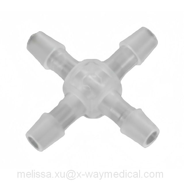 Female luer lock Cross joint, pagoda cruciform connector to extension ...