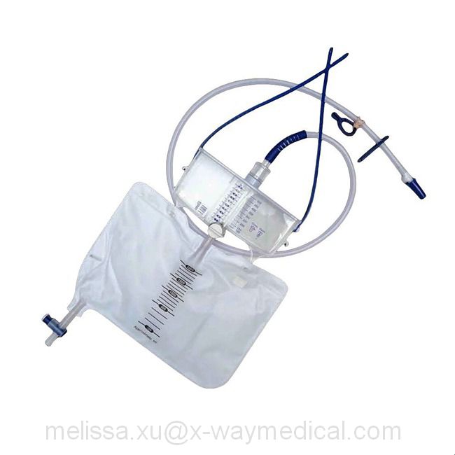 Three 4 chamber latex free Accurate measure Urine meter system with ...