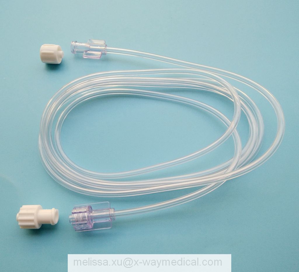 Female male luer lock minimum volume Extension Line, 1.5mm 150cm 200cm small internal diameter ...