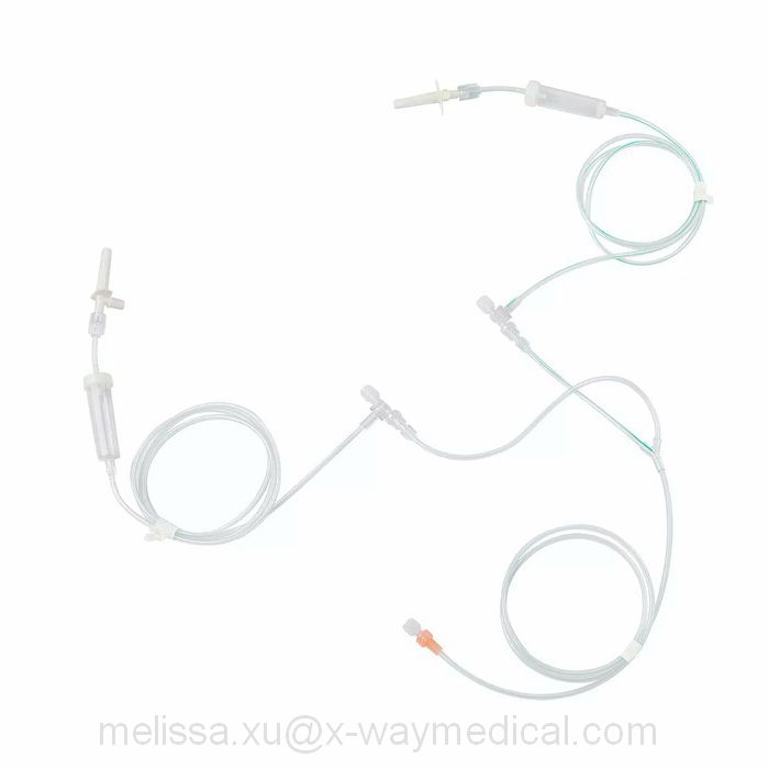 150cm 12hours Multiple use pressure coiled filling tubing with drip chamber, 12 hours dual ...