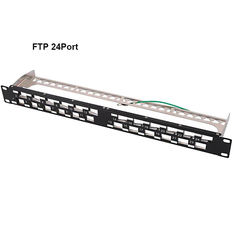 24Port Blank Patch Panel UTP FTP 1U 19" metal