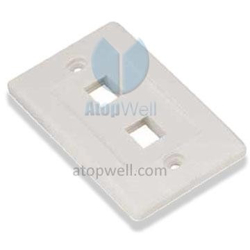 Face Plate horizontal type 2port white