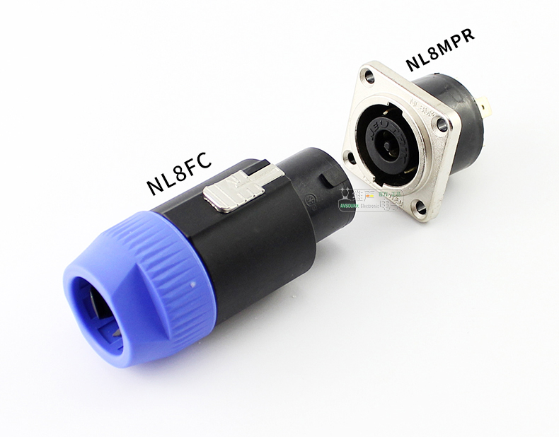 NEUTRIK优曲克8芯喇叭接头NL8FC八芯音响插头音箱头官方代理正品-深圳艾维声电子0755-82760906