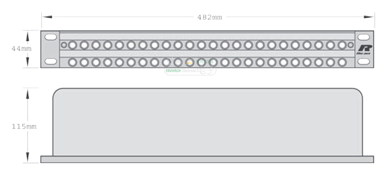 LF48-1O 24路48口音频跳线盘 REAN-深圳市艾维声电子0755-82760906