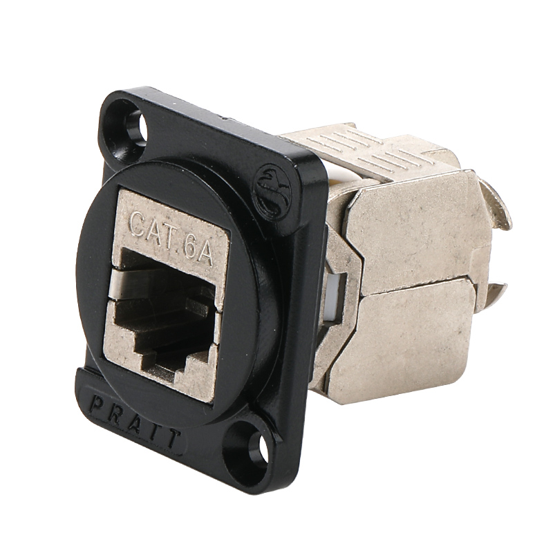 ARJ45-CAT6A-1B D型模块超级六类网络万兆压接底座 AVSSZ-深圳市艾维声电子科技有限公司电话0755-82760906