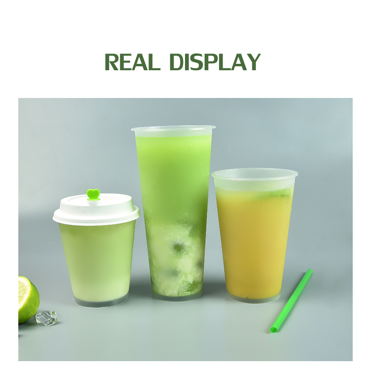 700ml frosted custom printed bubble tea cups logo factory