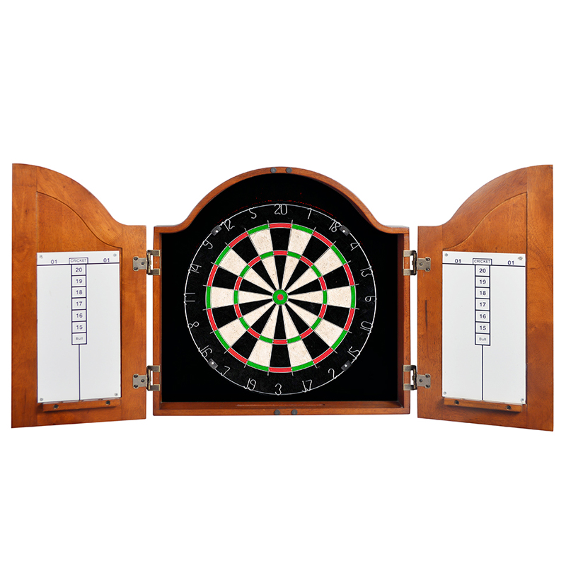 Wooden Dartboard Cabinet Set, Solid Wood Dartboard Cabinet