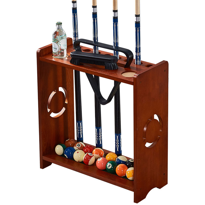 Floor Stand 8 Cue Solid Wood Pool Cue Racks, Billiards Stick Holder