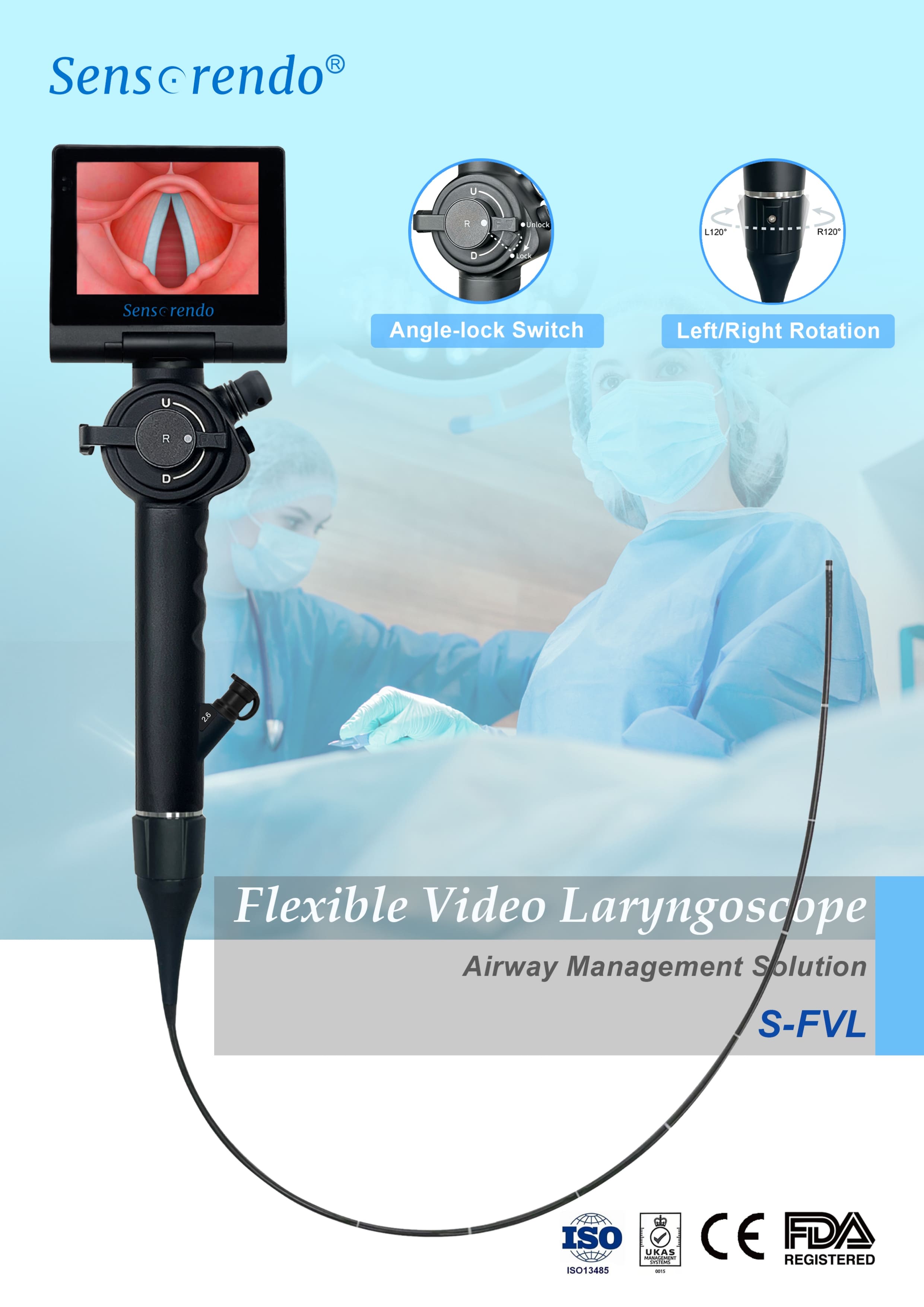 Flexible Laryngoscope for Difficult Airway & Tracheal Intubation ...