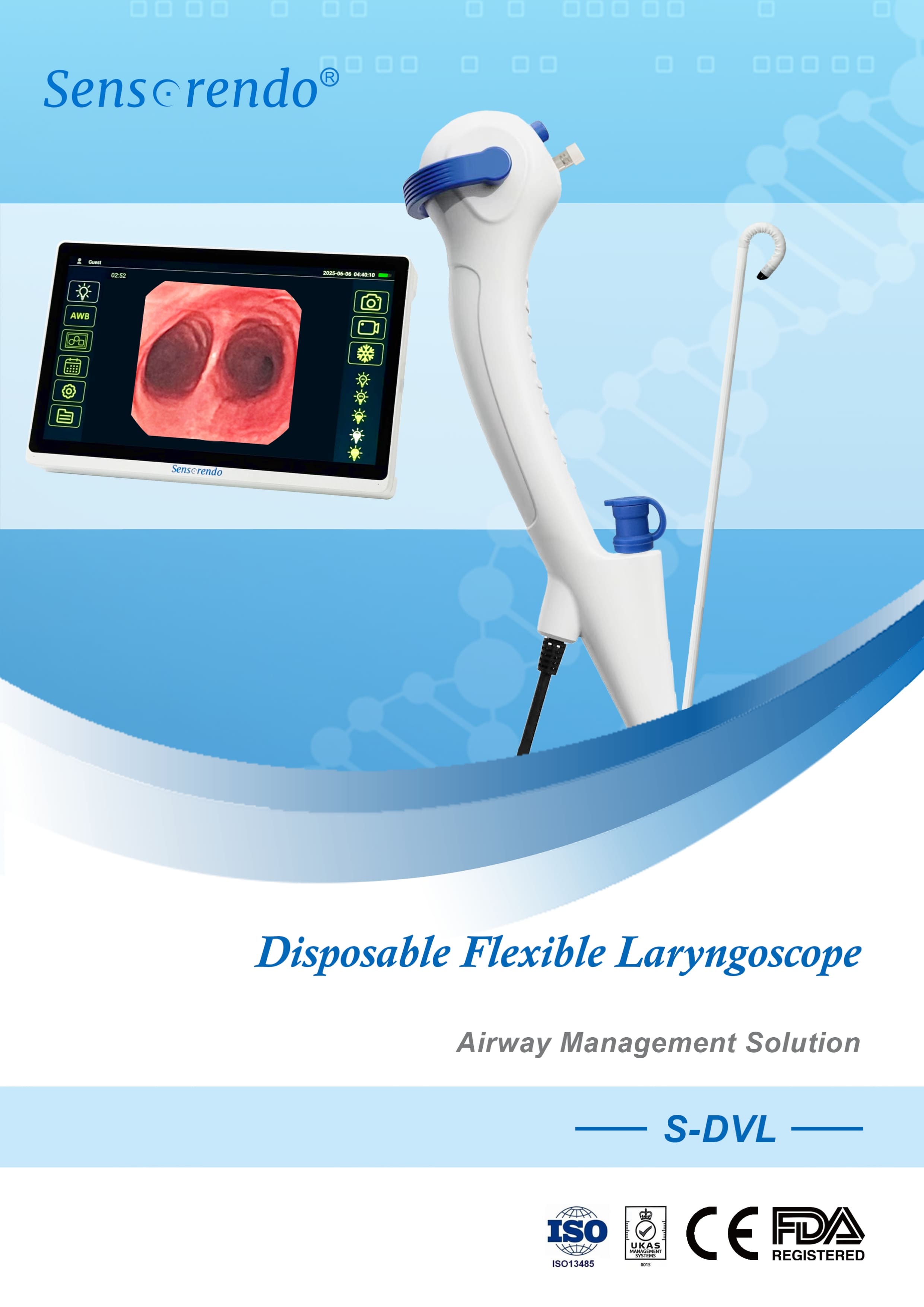 Disposable Flexible Laryngoscope for Difficult Airway & Tracheal ...