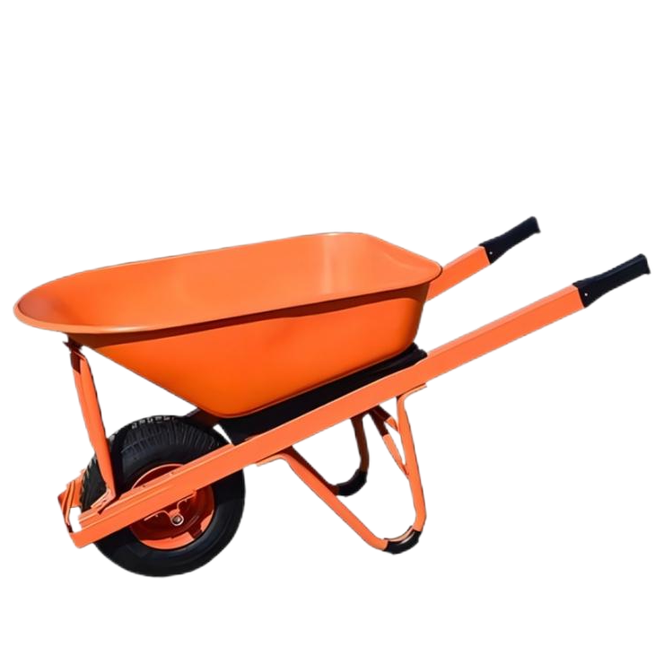 Wheel Barrow WH8400, 6 cu.ft 100L Steel Tray, With 16"X4.80/4.00-8 ...