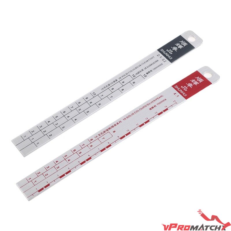 Aluminum paint mixing ruler /Strip with scale for mixing #Ms90