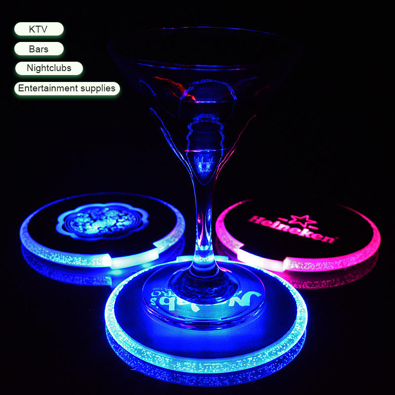 LED Lighting Coaster with Multi-Colors Change