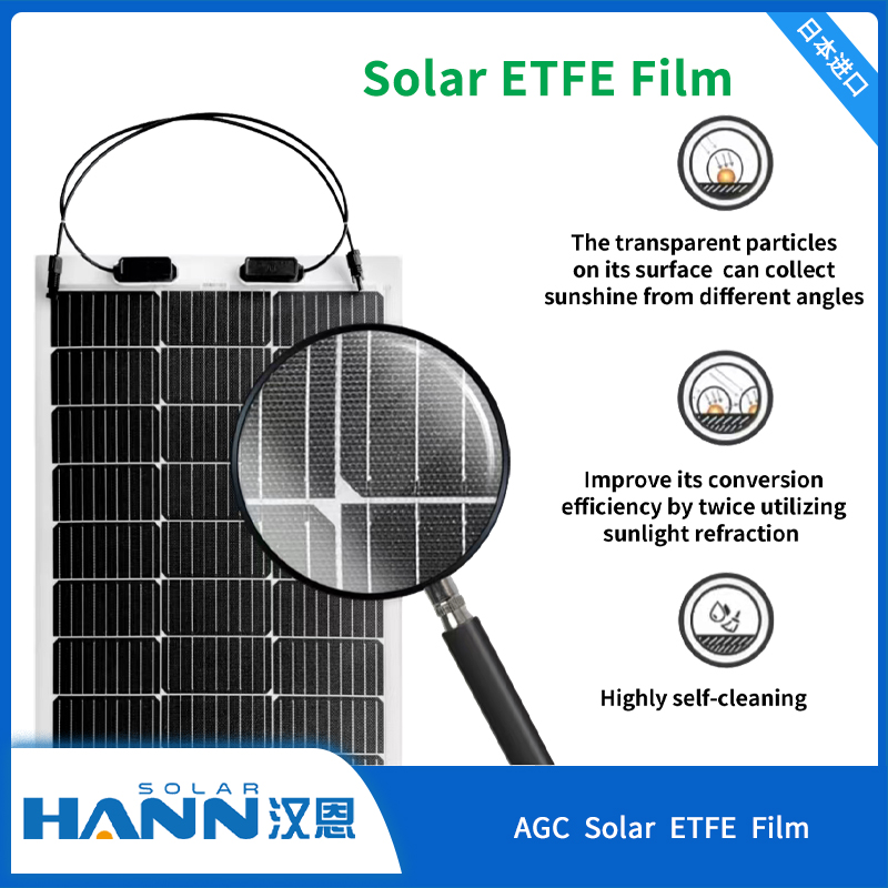 50HK AGC Solar ETFE Film as Flexible Solar Panels Surface Materials