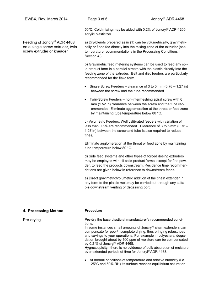 BASF Joncryl® ADR-4400/ ADR-4468, Chain Extender