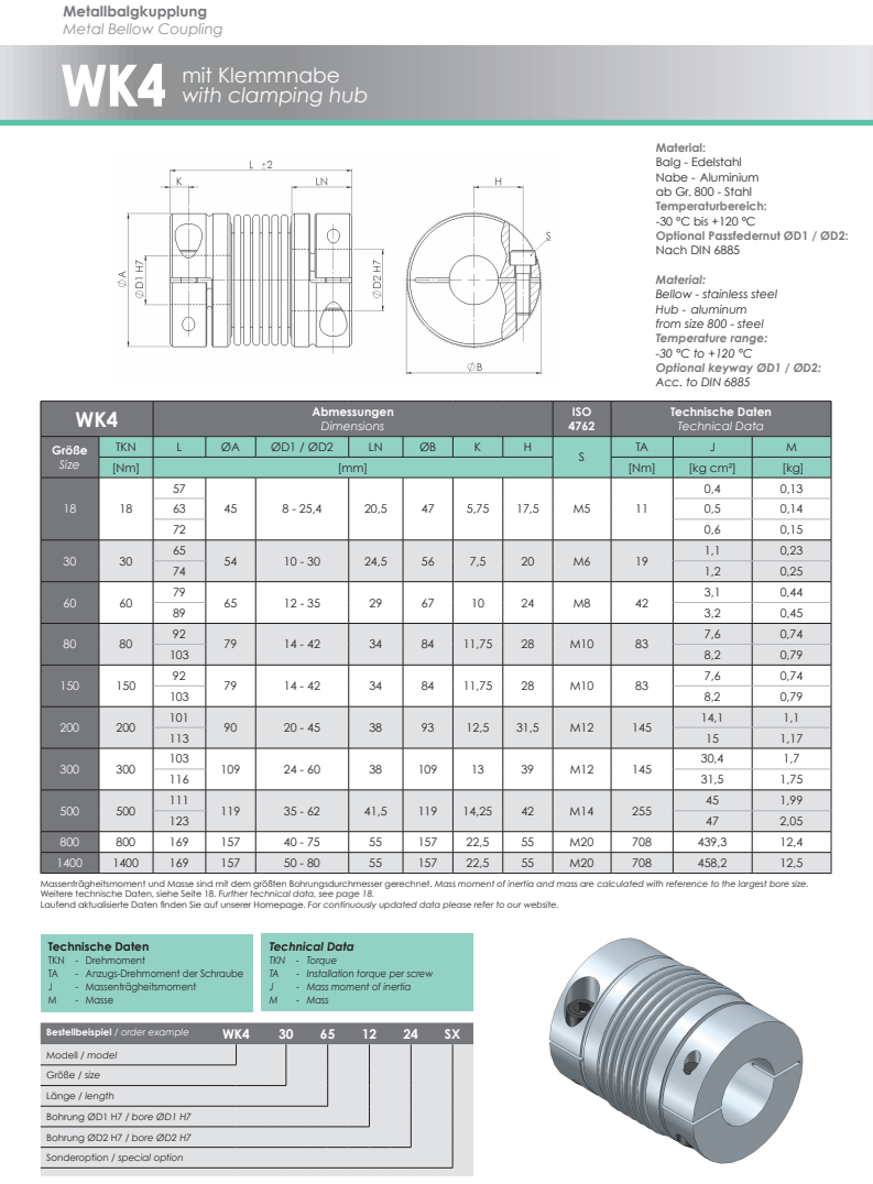 WK4 18-1400Nm,STS联轴器有限公司