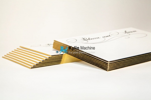 Card edge gilding machine