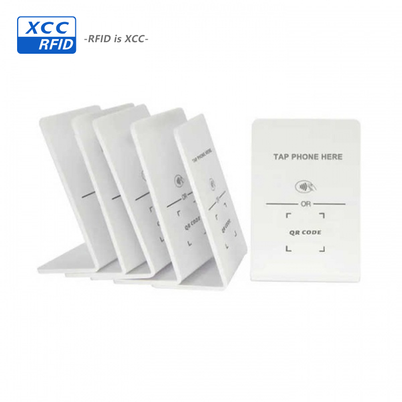 Customize QR Code Socia Media Blank Acrylic NFC Menu Display Table ...