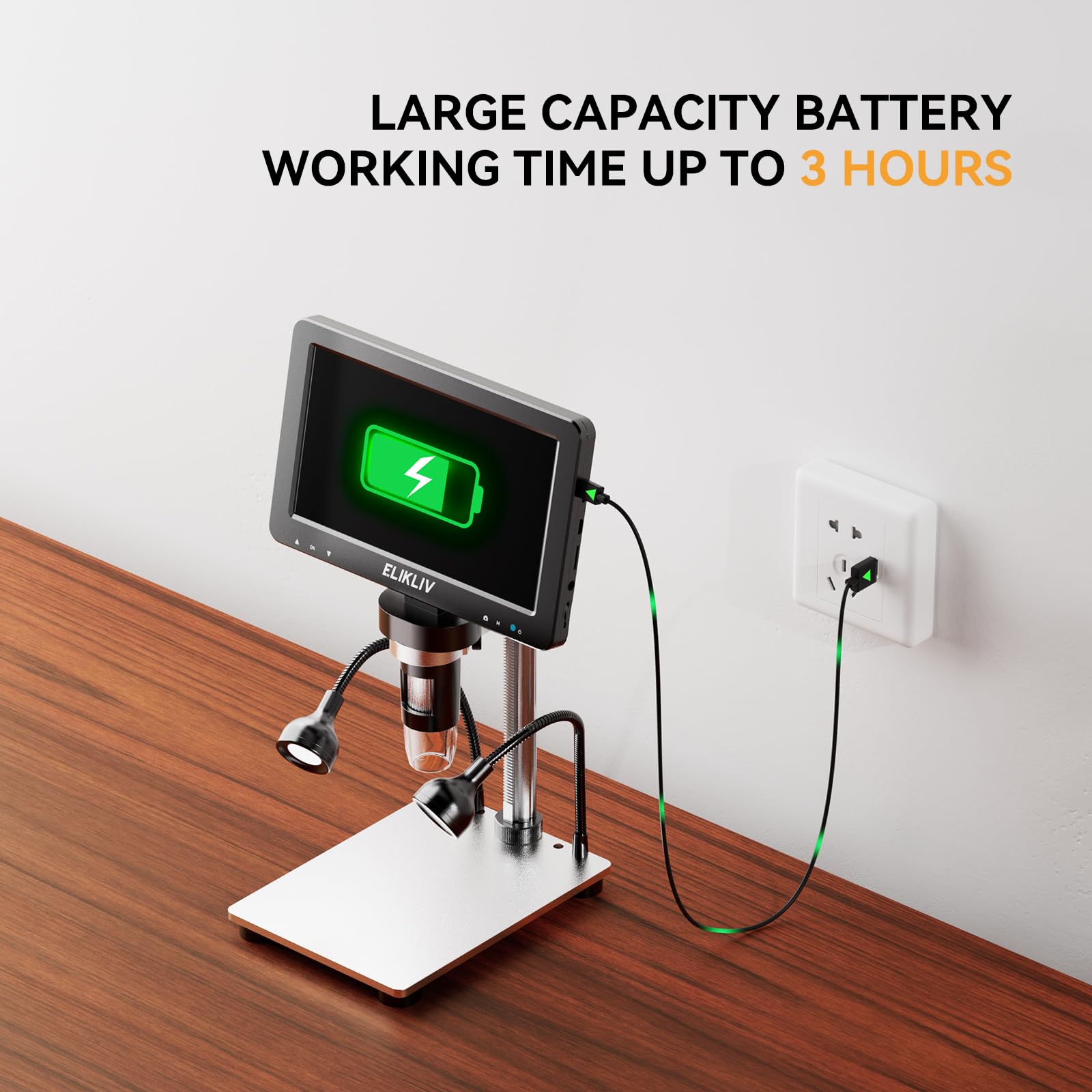 Elikliv EDM9 7'' LCD Digital Microscope 1200X, 1080P Coin Microscope ...
