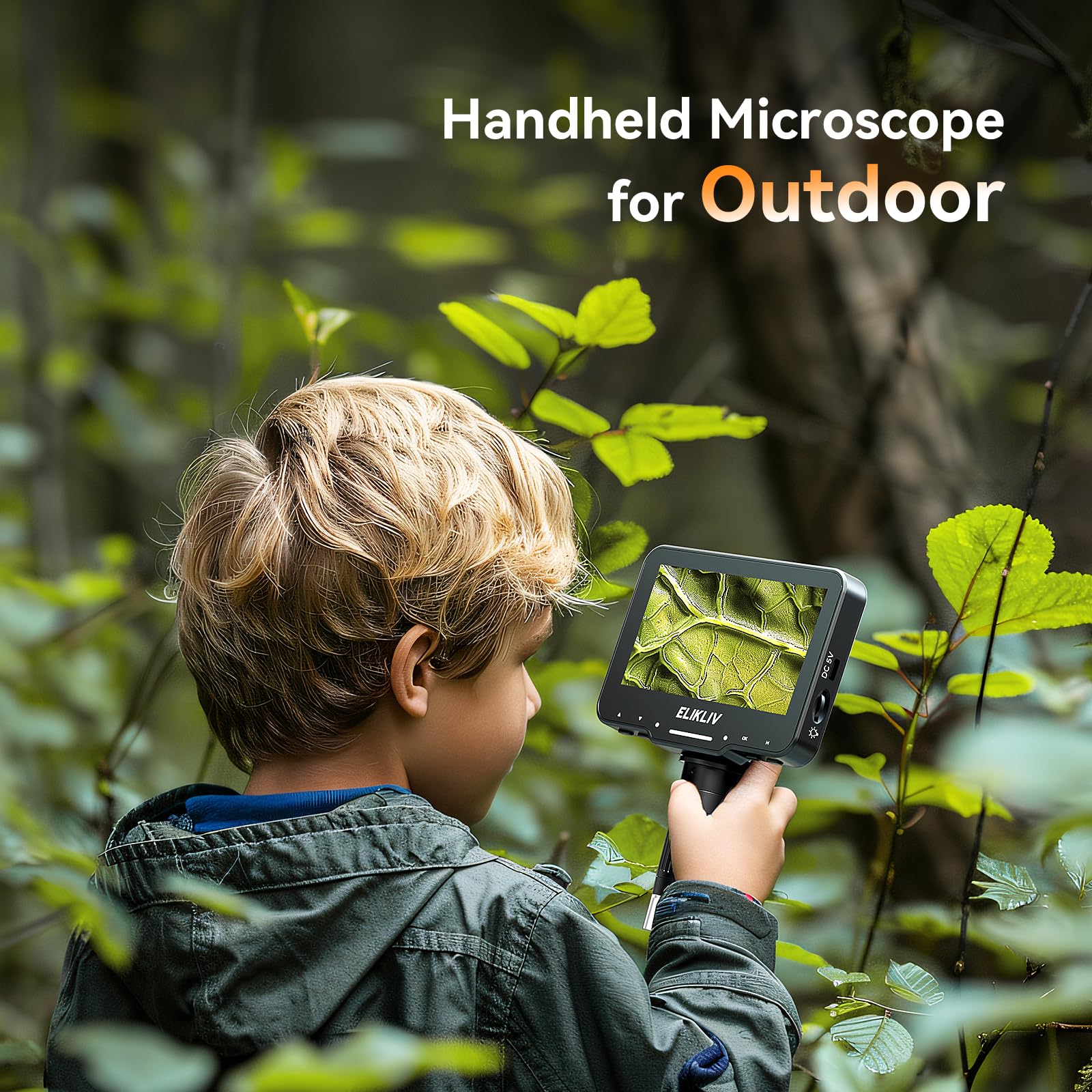 Elikliv Coin Microscope EDM4 Max, 4.3" LCD Digital Microscope1000x ...