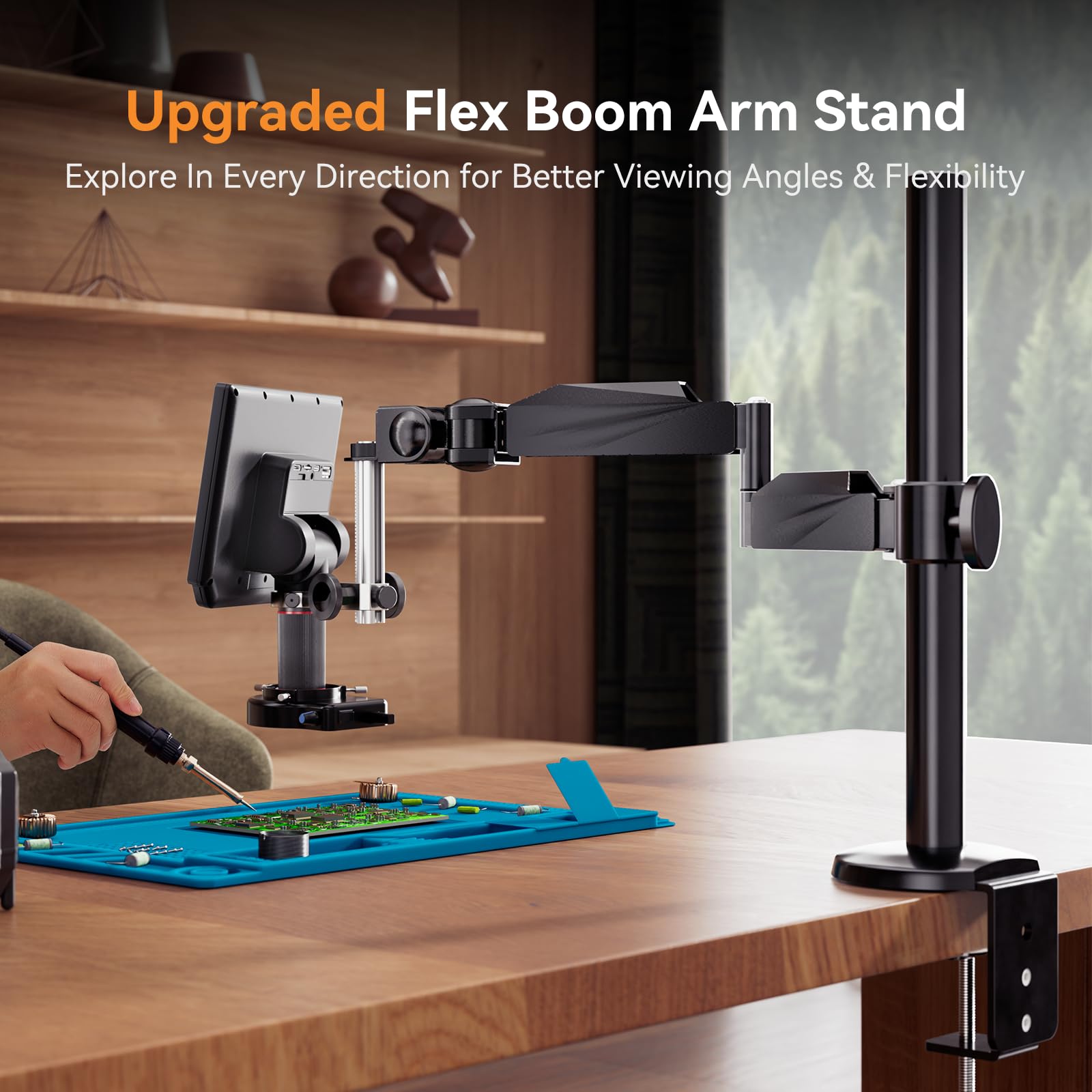 Elikliv EM4K Flex 4K Soldering Digital Microscope 2000x, Flexible Arm ...