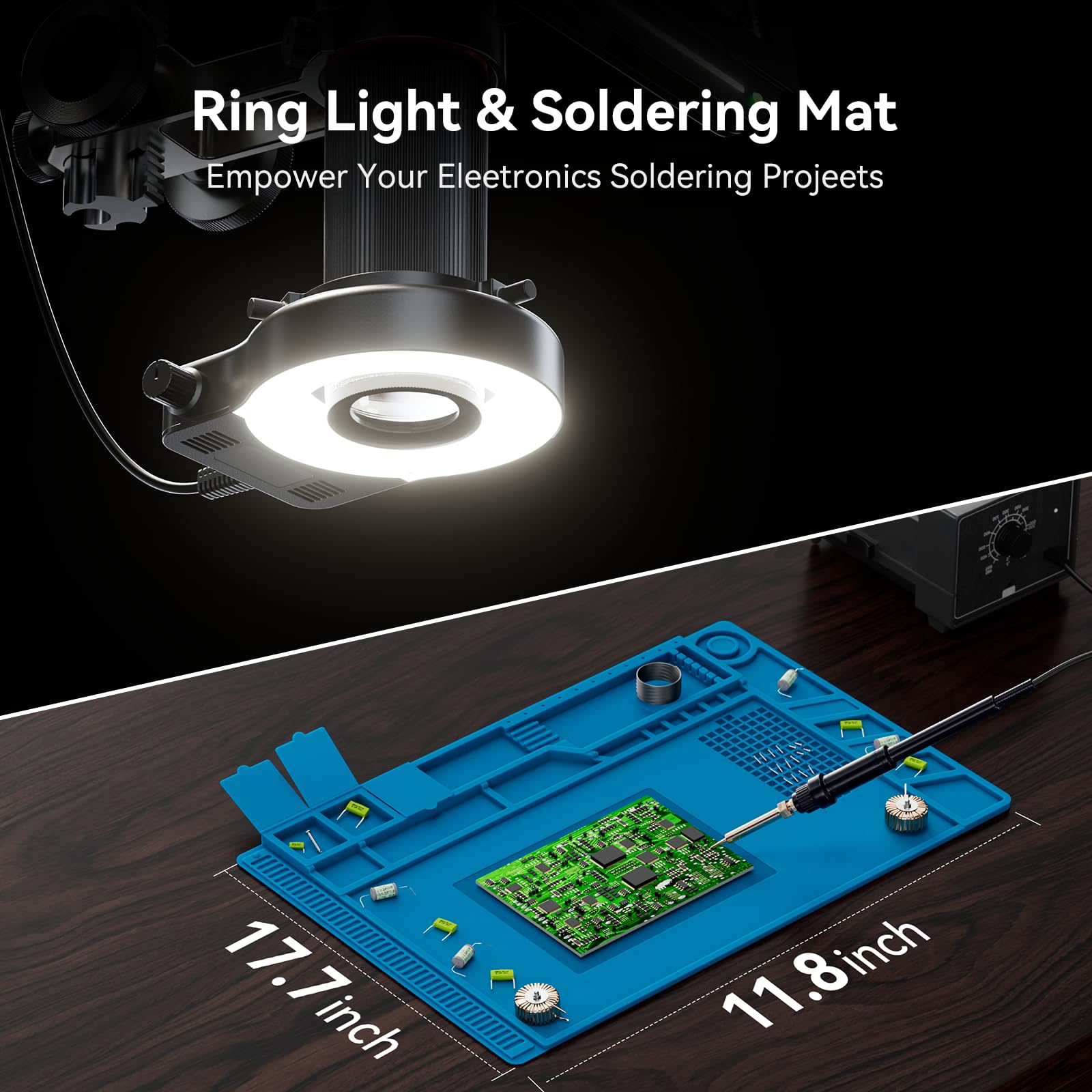 Elikliv EM4K Flex 4K Soldering Digital Microscope 2000x, Flexible Arm ...