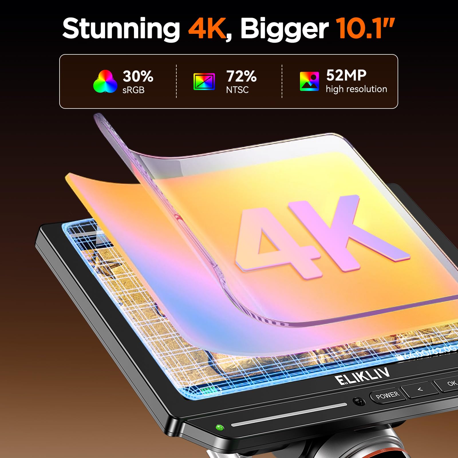 Elikliv Autofocus 4K HDMI Digital Microscope, EM4K-AF Flex Arm ...