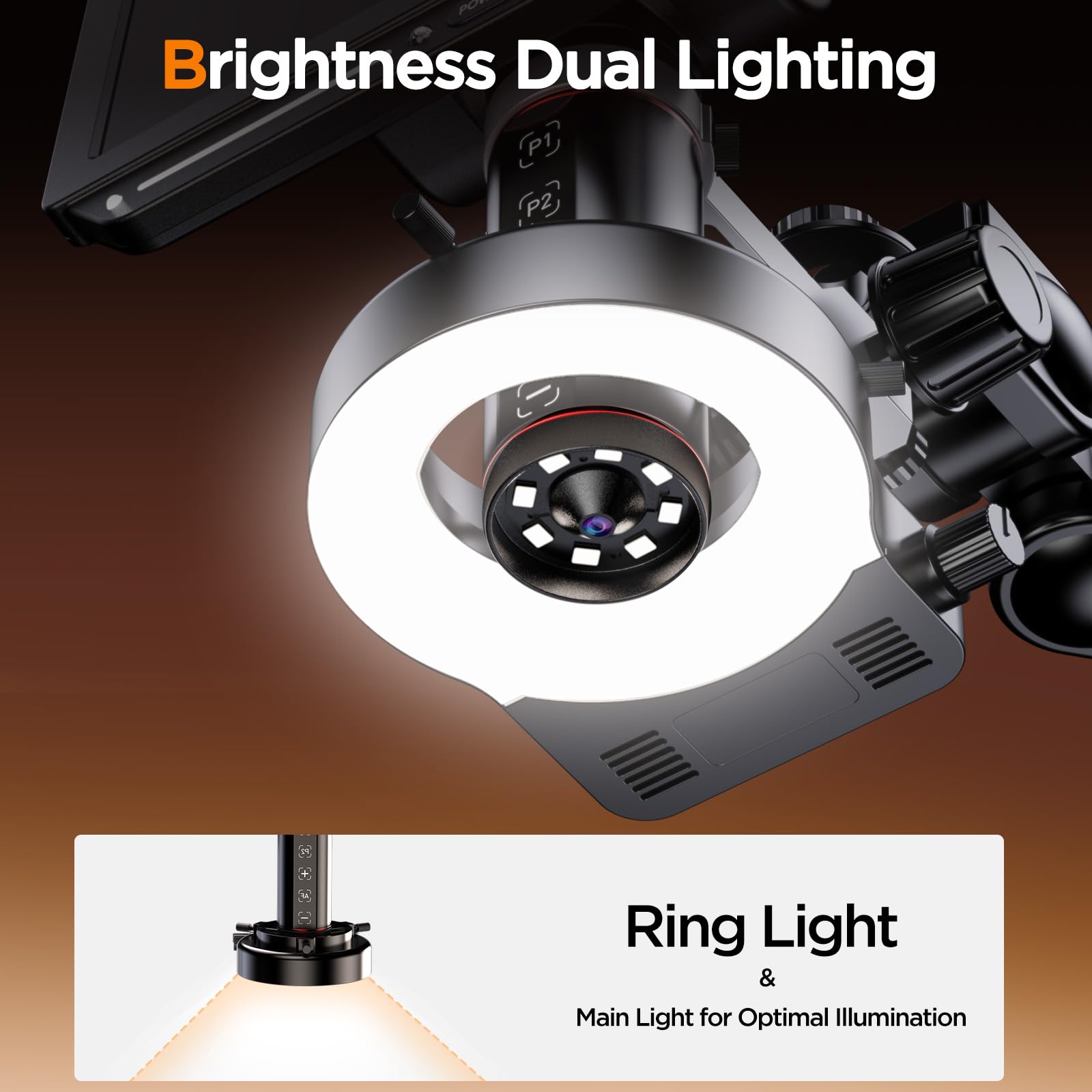 Elikliv Autofocus 4K HDMI Digital Microscope, EM4K-AF Flex Arm ...