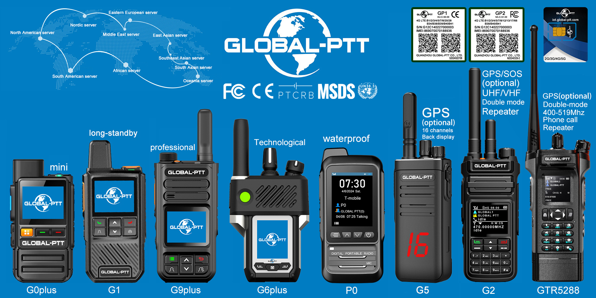 GLOBAL-PTT TXQ walkie talkie,OEM ODM Wholesale radio