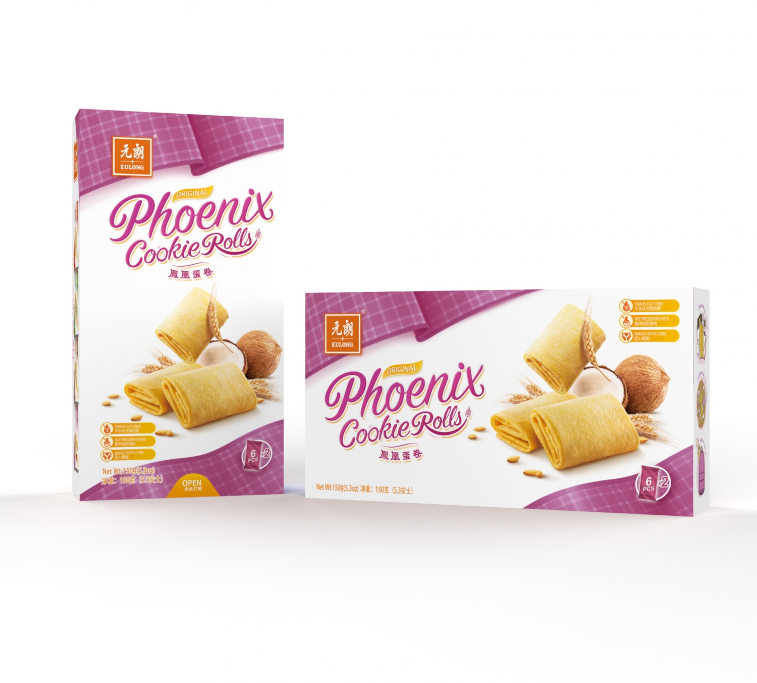 Phoenix Cookie Rolls 132g,Zhuhai Eulong Foods Limited