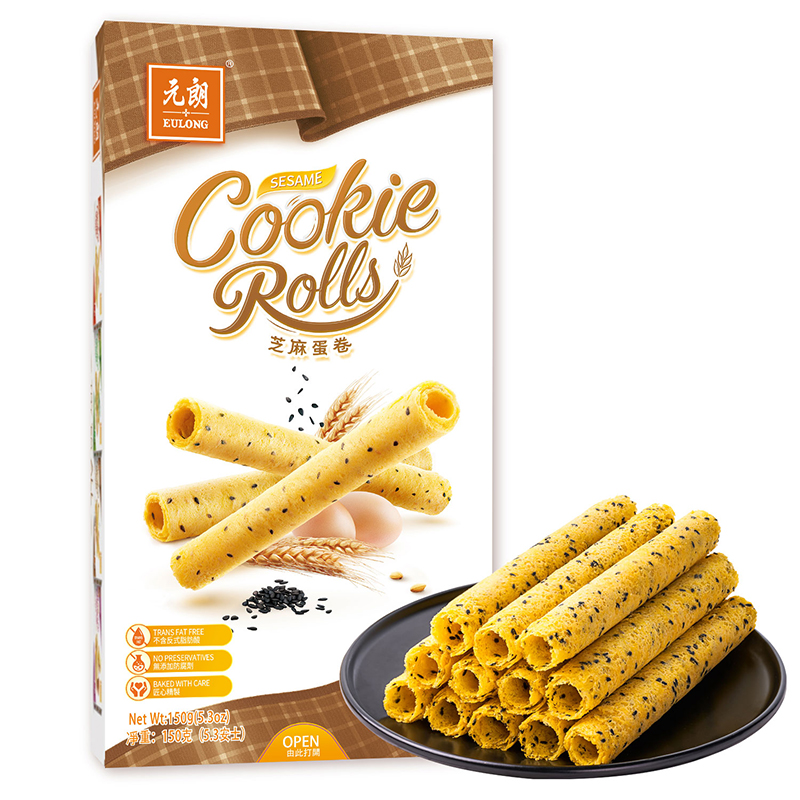 Sesame Cookie Rolls 150g,Zhuhai Eulong Foods Limited