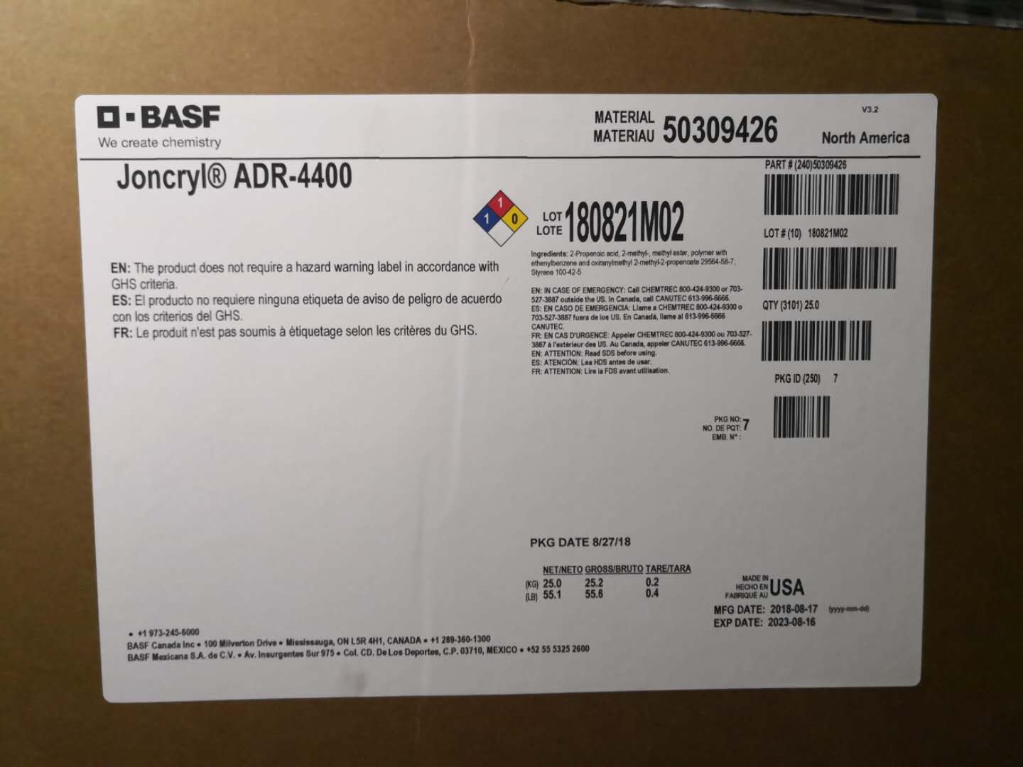 BASF Joncryl® ADR-4400/ ADR-4468, Chain Extender