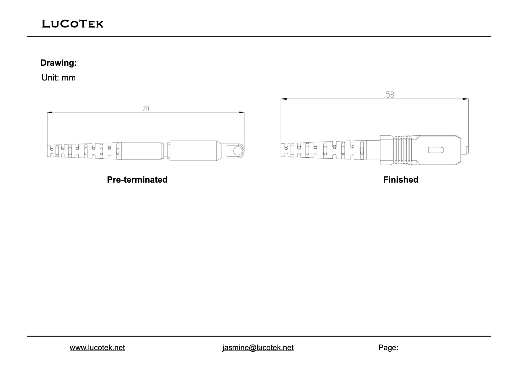 LUCOTEK- Pre-Terminated Trunks Patch Cords Pulling Eye