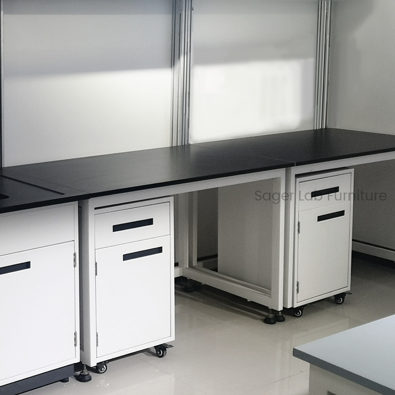 Lab Side Table, Laboratory Table with Cabinet, Laboratory Workbench