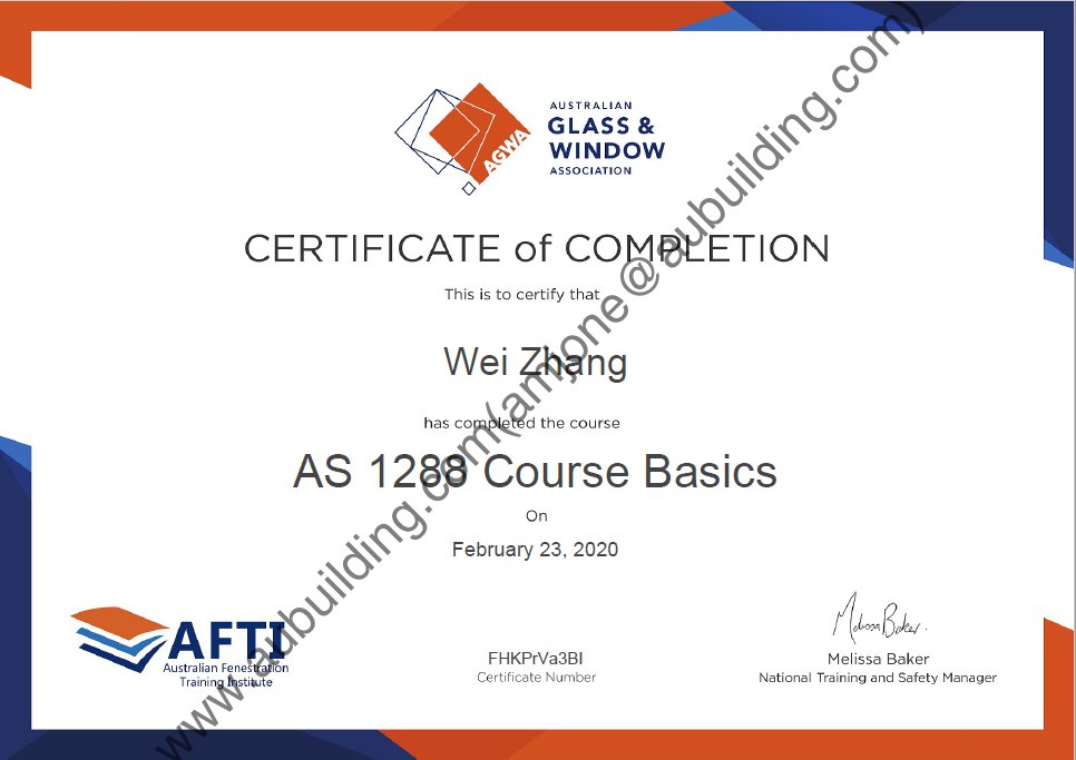 aluminium windows with AS2047 certification from China