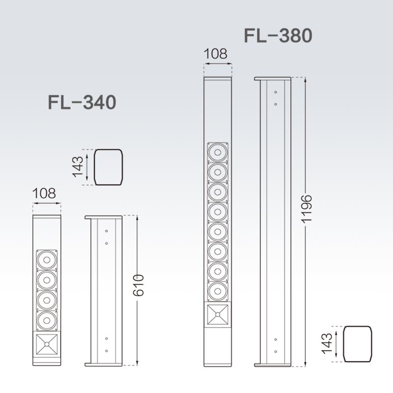 FL-340/FL-380 线性阵列全频扬声器