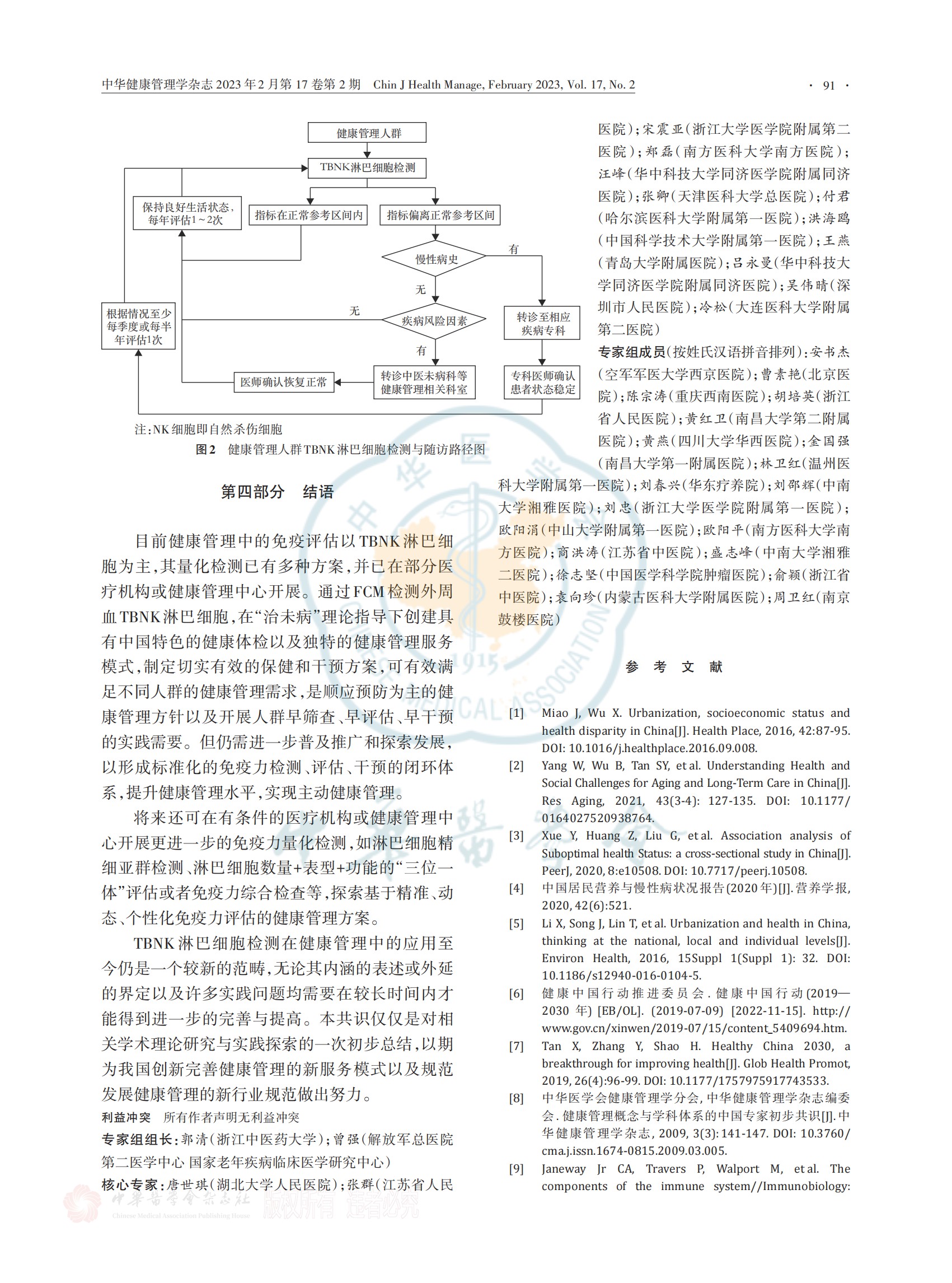 TBNK淋巴细胞检测在健康管理中的应用专家共识