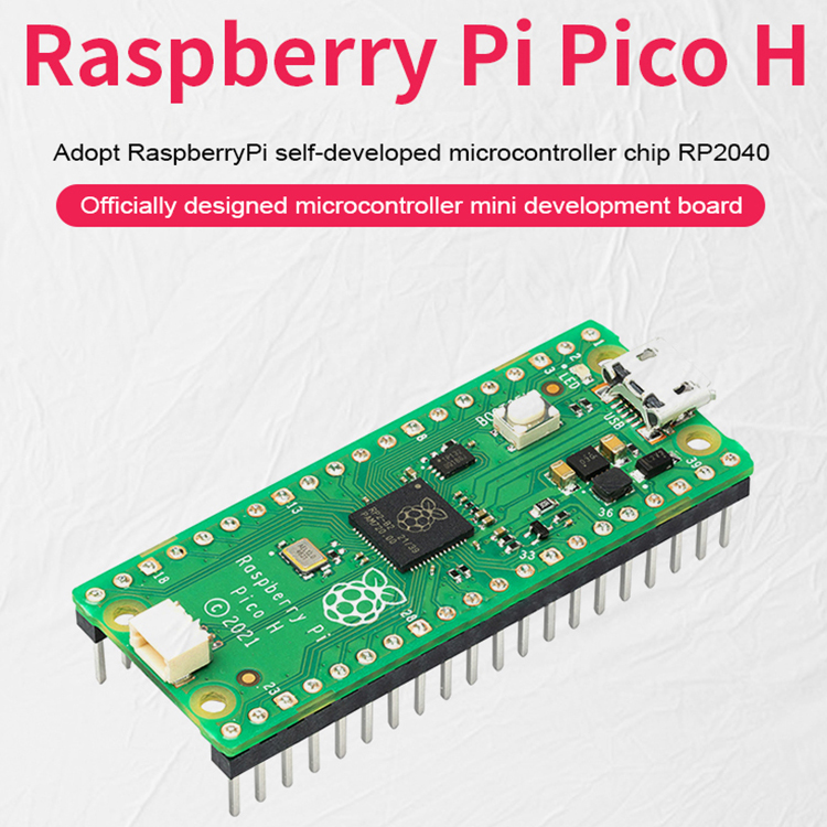 Raspberry Pi Pico H 264kB SRAM 2MB Flash Memory 133MHz Dual-core M0+ RP2040 Microcontroller I2C ...